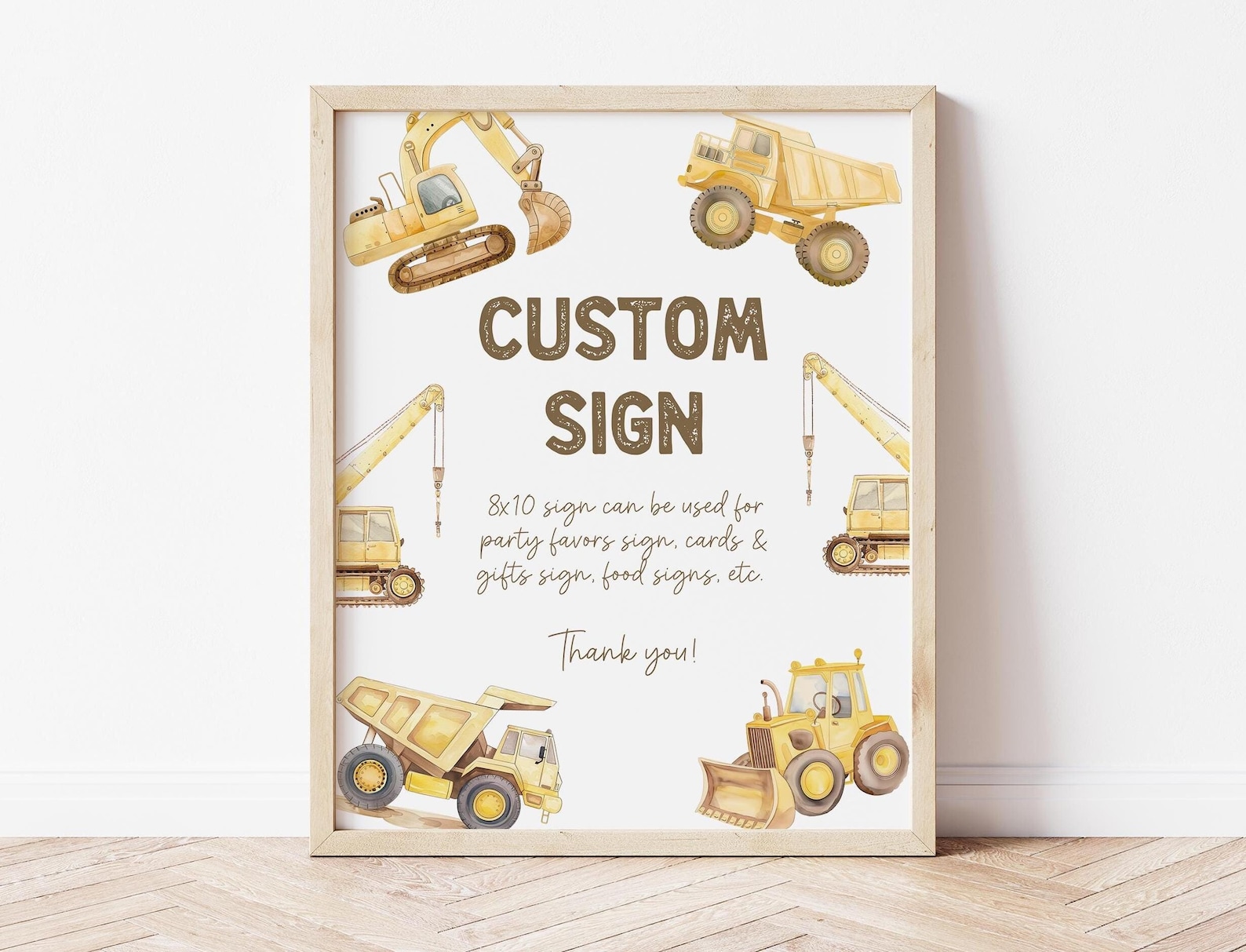 Construction Custom Sign Dump Truck Party Sign Construction Party ...
