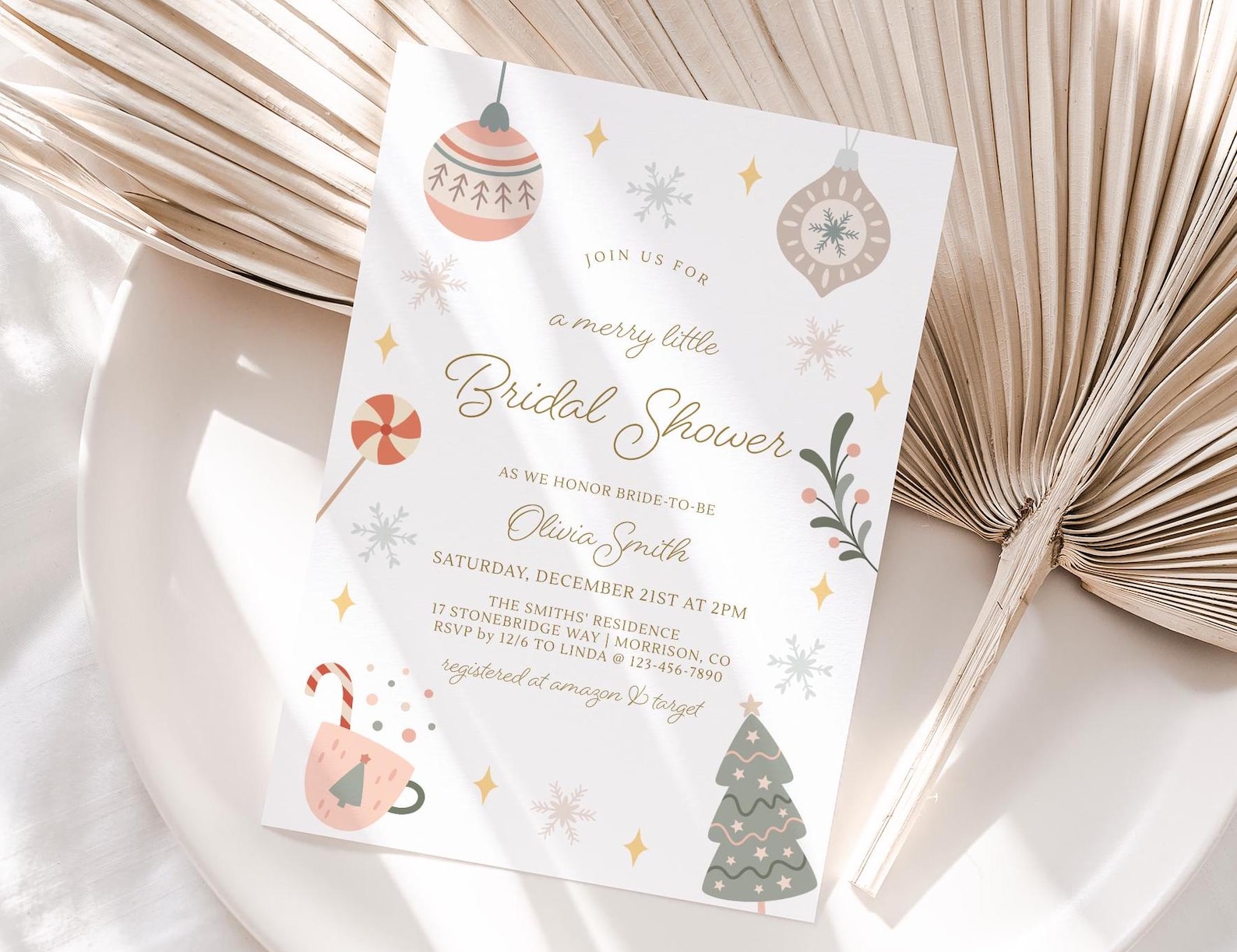 A Merry Little Bridal Shower Invitation Christmas Bridal Shower ...