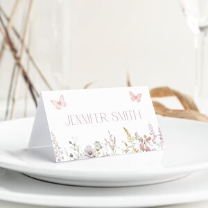 Butterfly Place Card Butterfly Party Place Cards Butterfly Baby Shower ...