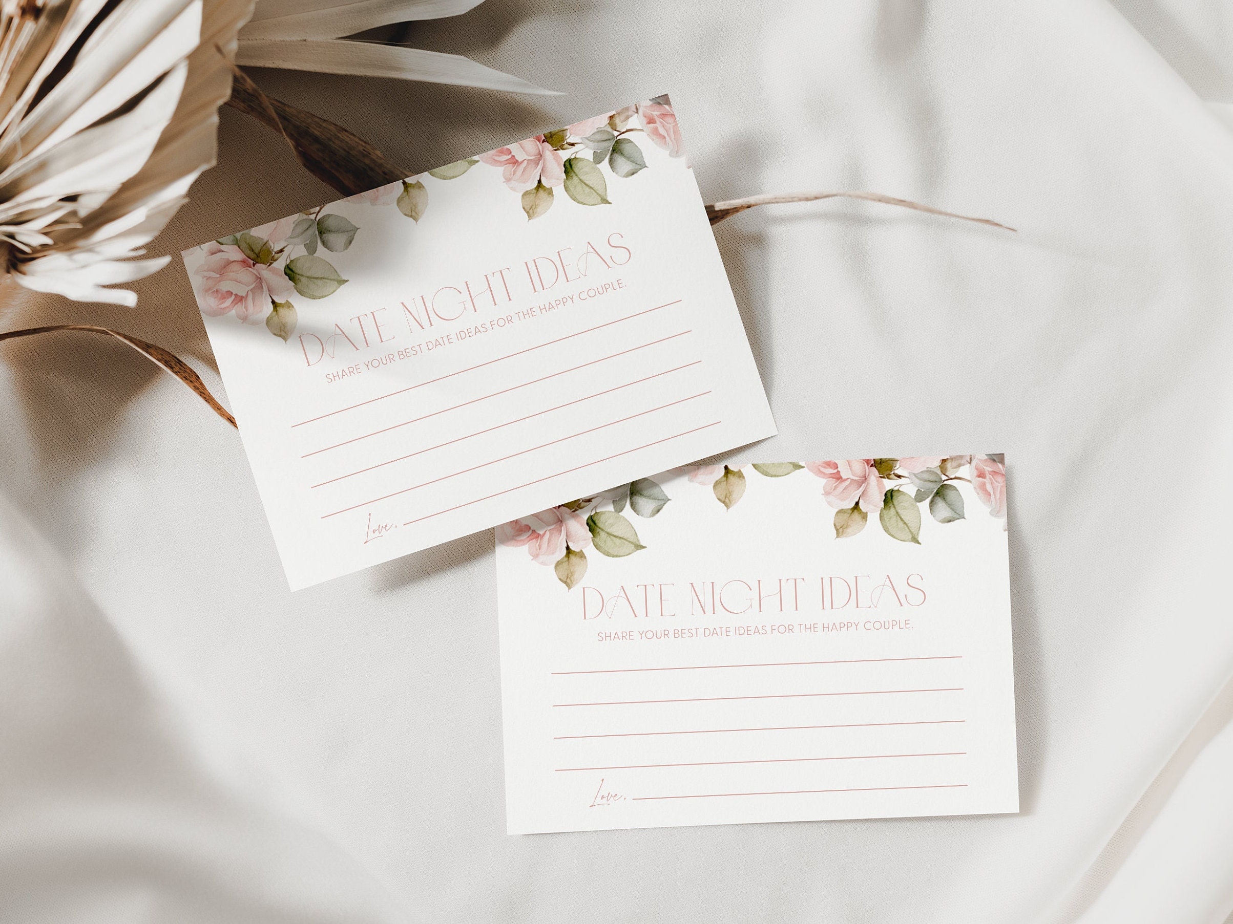 Dusty Pink Rose Date Night Jar Bridal Shower Sign Roses Date Night Sign ...