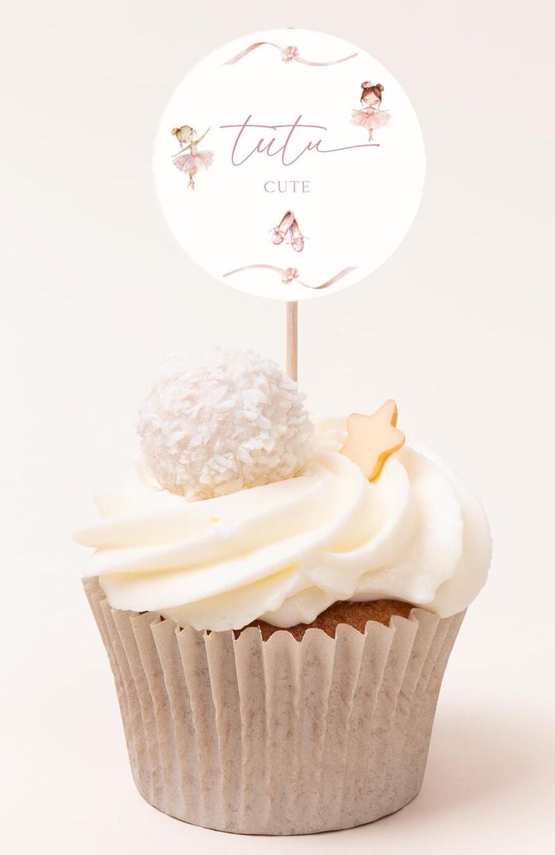 Tutu Cute Cupcake Topper Ballerina Cupcake Topper Tutu Birthday Cupcake ...