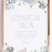 Dusty Blue Floral Custom Sign Template Fully Editable Custom Sign Dusty ...