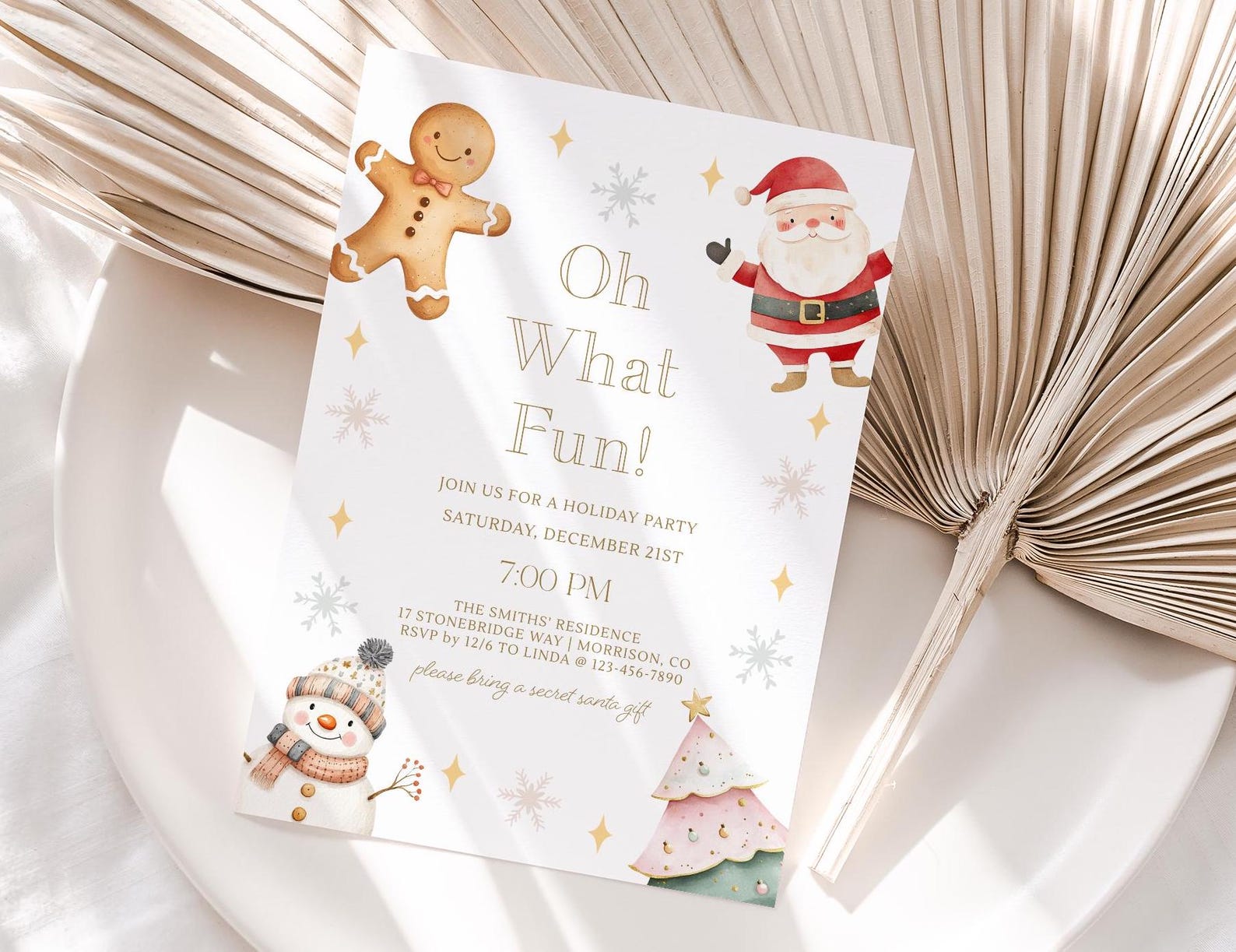 Oh What Fun Christmas Party Invitation Oh What Fun Xmas Party Invite Oh ...