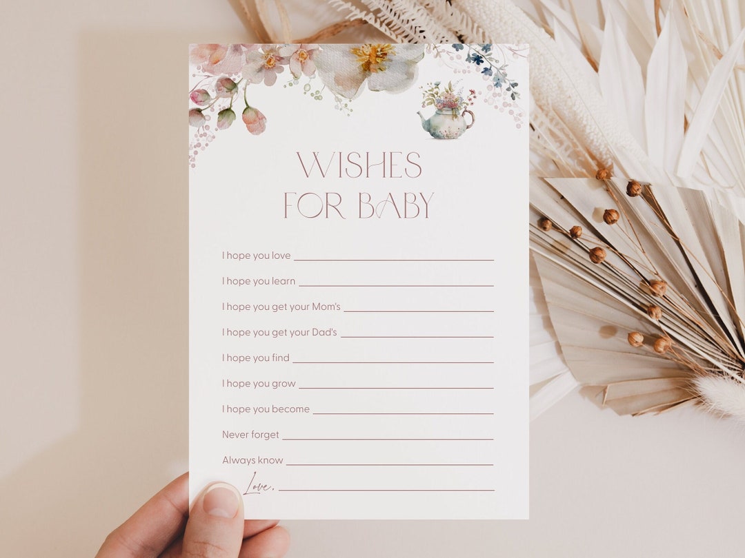 Floral Tea Party Wishes for Baby Tea Party Wishes for Baby Wishes Baby ...