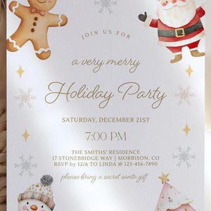 Cute Holiday Party Invitation Cute Holiday Party Invite Xmas Party ...