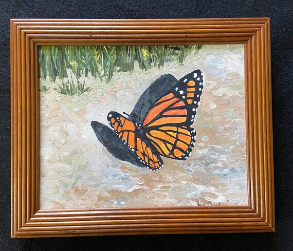 Original 8x10 Acrylic Painting Viceroy Butterfly Painting - Etsy