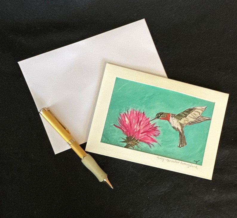 6.75 X 4.75 Note Card Set Assorted Bird Note Cards Boxed Set of 4 Note ...