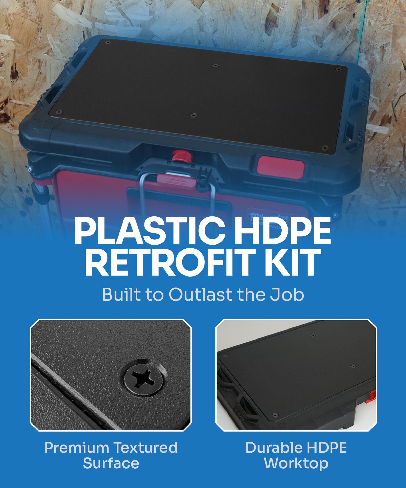 Plastic (HDPE) Retrofit Kit Compatible W/ (milwaukee PACKOUT ...