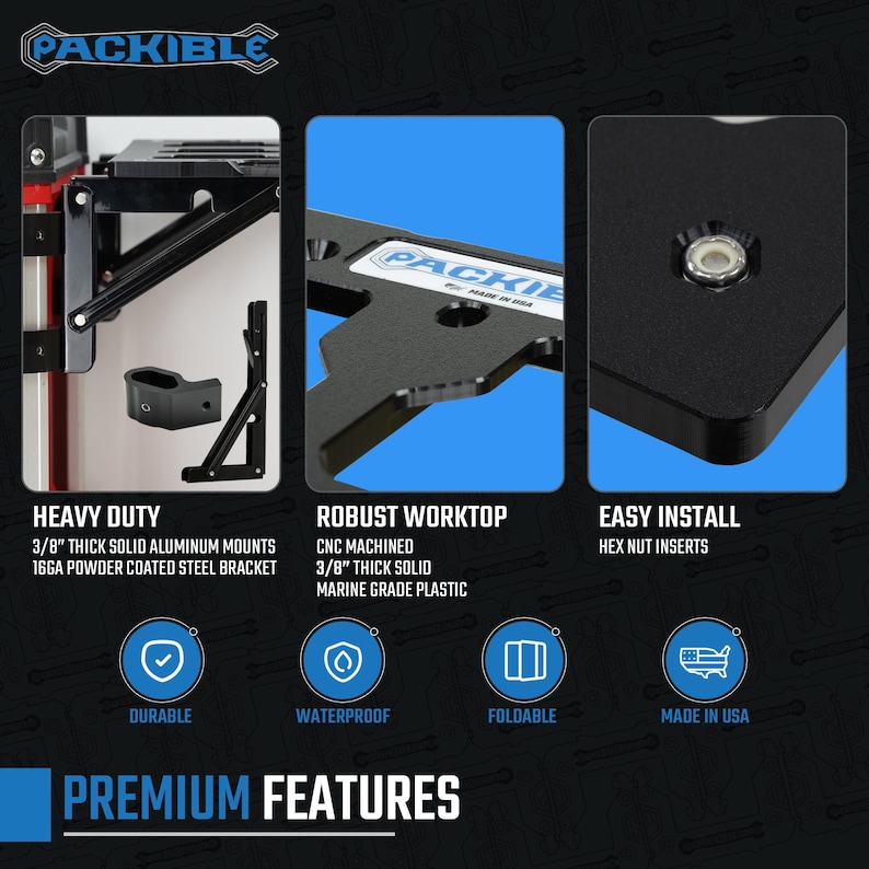 Milwaukee Packout Folding Bracket: Half Width Box Mount, Side Storage ...