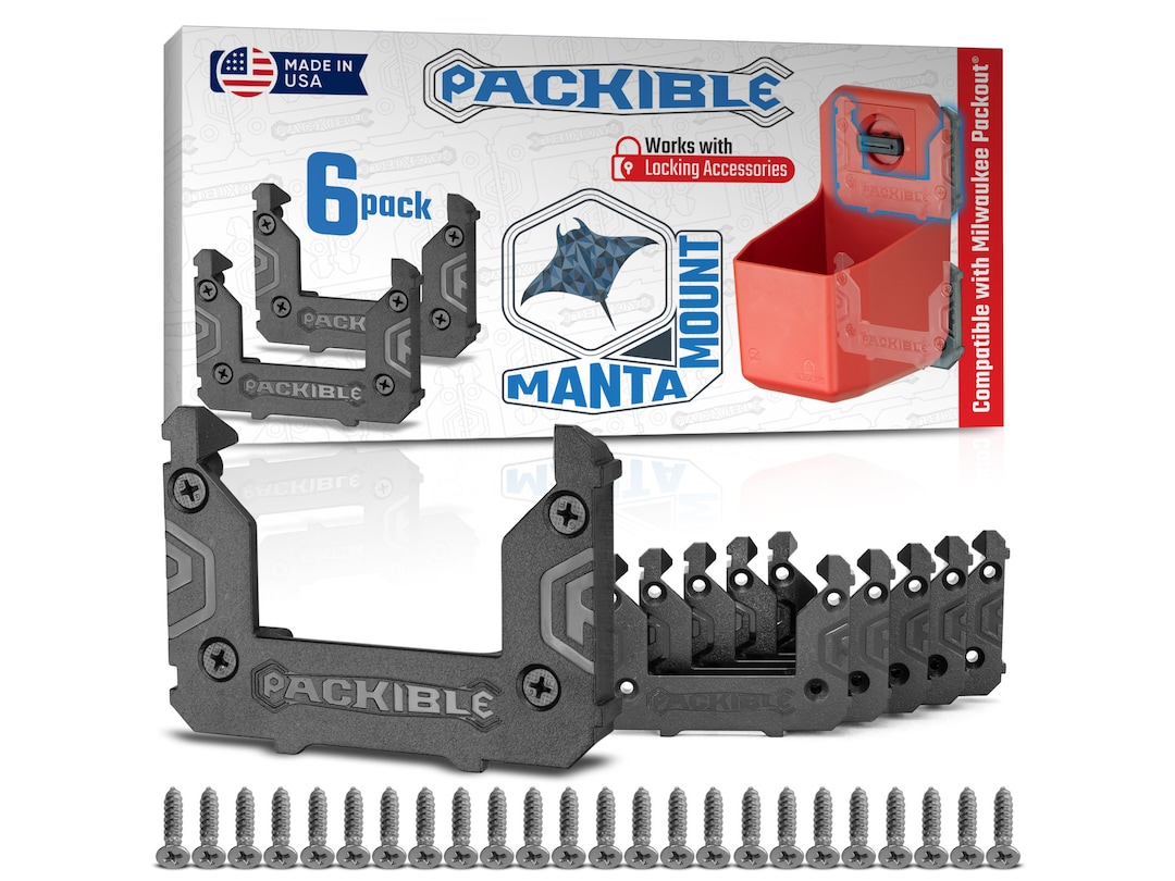 Packibletool Manta Mounts - Mounting Cleats Compatible With Milwaukee ...