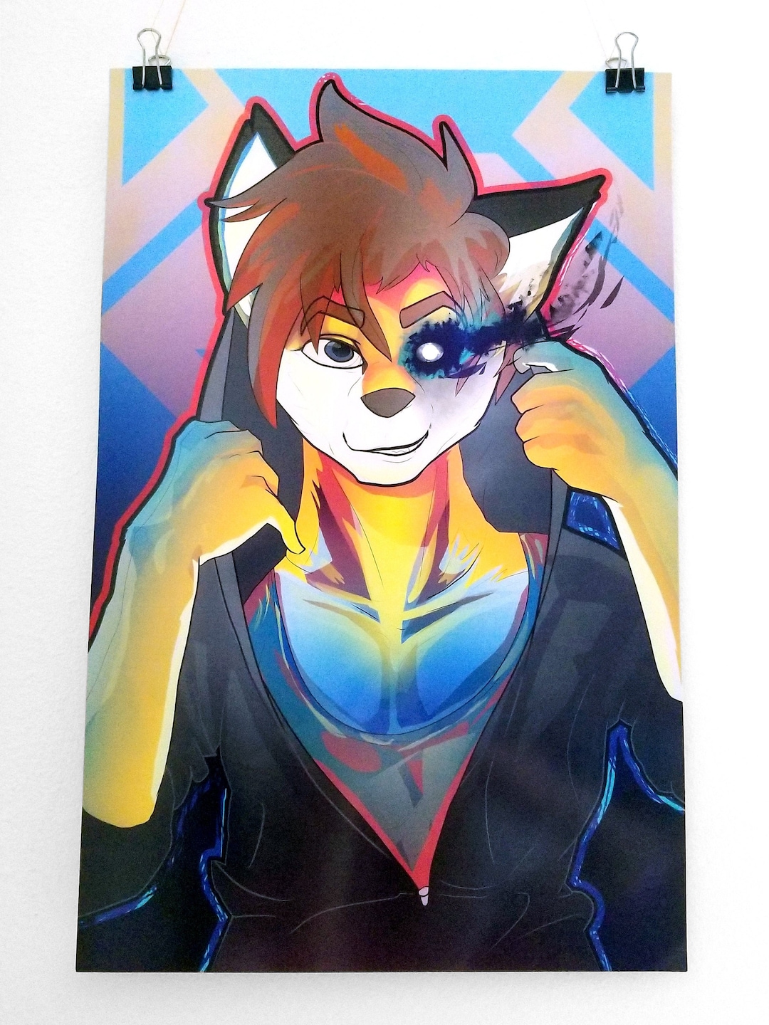 Furry Art Nox the Fox Hero Wall Art, 11x17 Poster Fantasy Character NTF ...