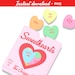 Valentines Candy Conversation Hearts PNG Bundle - Etsy