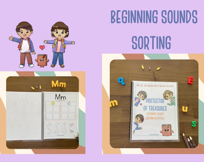 Beginning Sounds Sorting Book / Preschool Printables / Homeschool ...