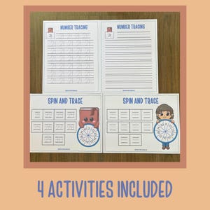 Counting Numbers 21-30 Spin and Trace / Preschool Printables for Math ...