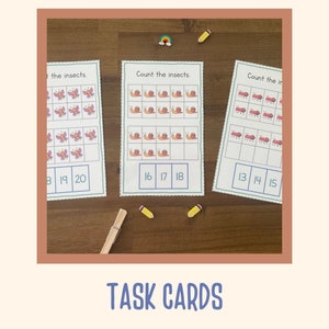 Counting Numbers 11-20 Tracing Flashcards and Task Cards / Preschool ...