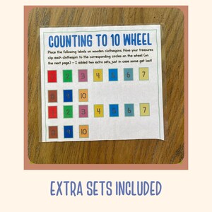 Counting Numbers 1-10 Matching Wheel / Preschool Printables for Busy ...
