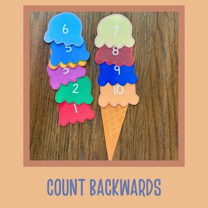 Counting Numbers 1-10 Ice Cream Activity / Great for Homeschool ...