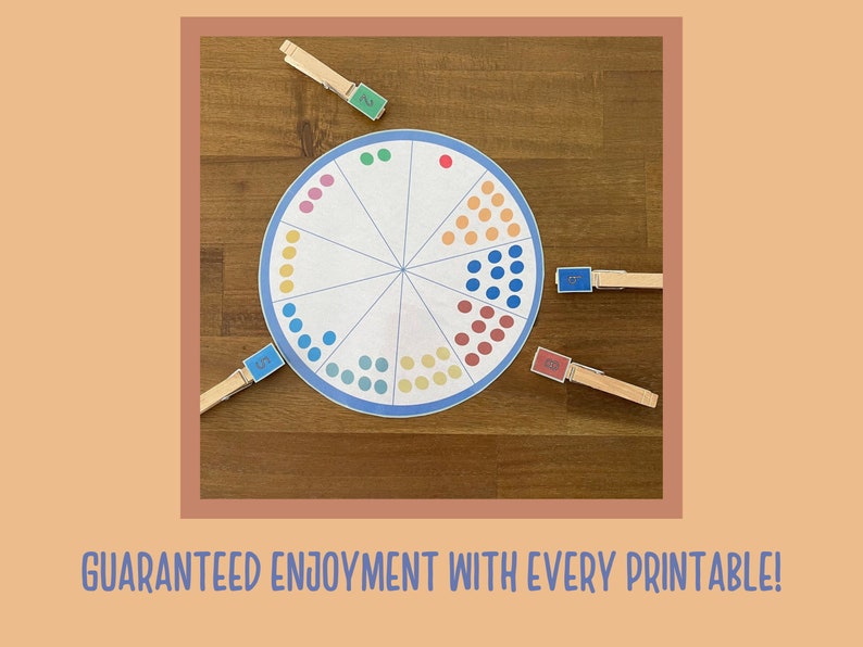 Counting Numbers 1-10 Matching Wheel / Preschool Printables for Busy ...