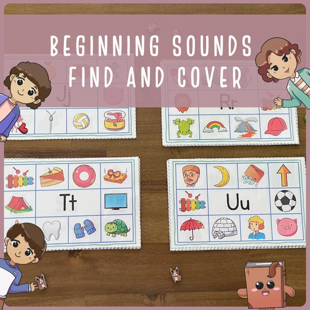 Beginning Sounds Find and Cover / Preschool Printables / Homeschool ...
