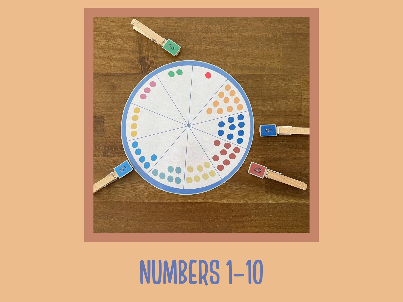 Counting Numbers 1-10 Matching Wheel / Preschool Printables for Busy ...