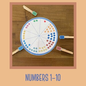 Counting Numbers 1-10 Matching Wheel / Preschool Printables for Busy ...