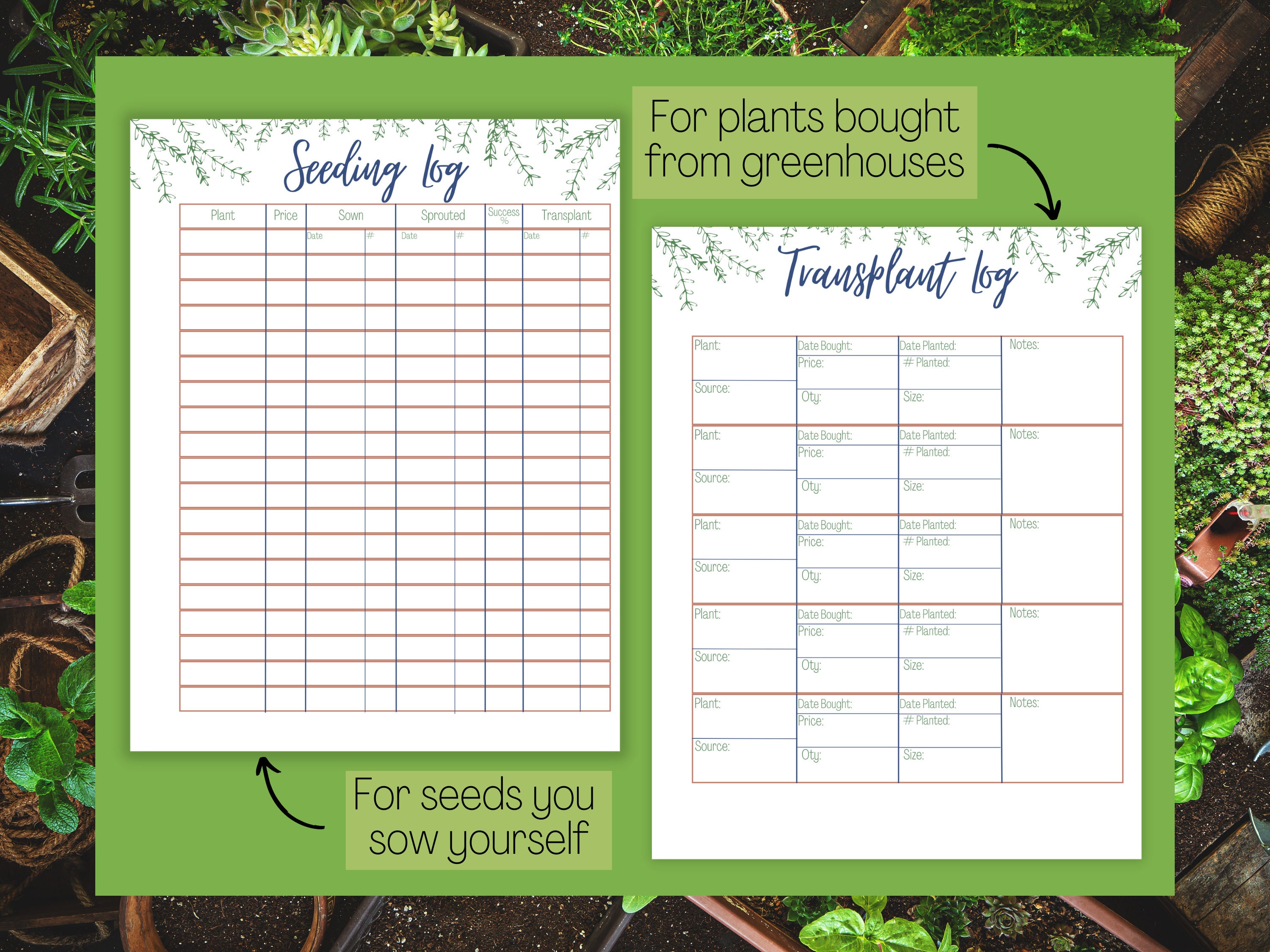 Printable Planting Schedule Planting Log Seed Starting Log - Etsy Canada