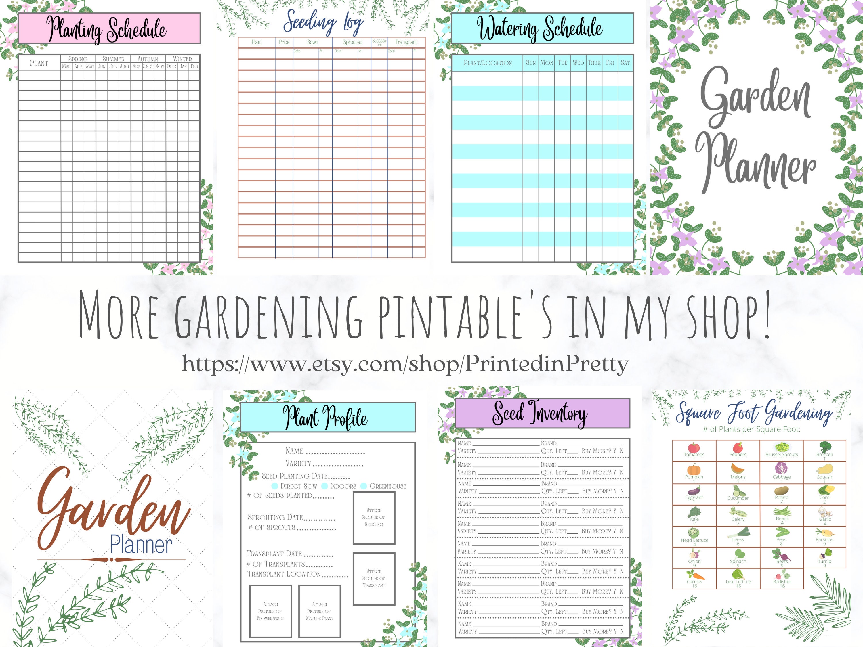 Printable Planting Schedule Planting Log Seed Starting Log - Etsy Canada