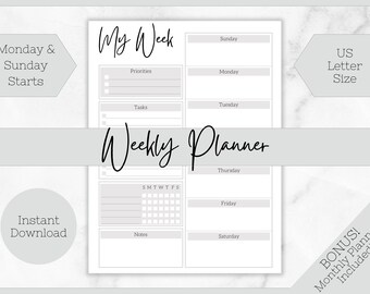 Bucket List Printable Template Life Goals List Things to - Etsy