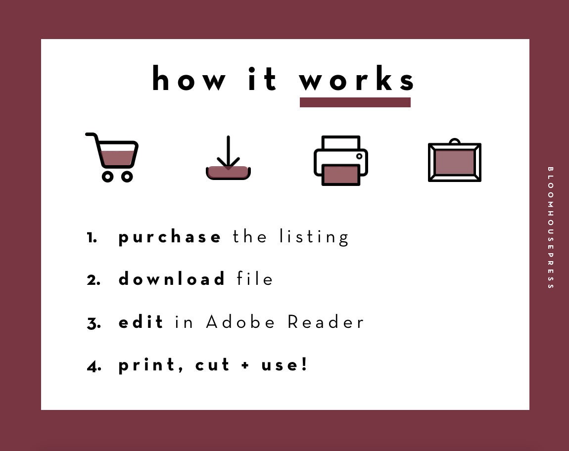 Mini Letter Board Printable Editable Red & Green Mini Signs | Etsy