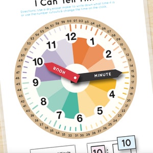 How to Tell Time Worksheet Telling Time Learning Clock Life Skills Busy ...