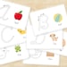 Cursive Cards Alphabet Outline Tracing Letters Flashcards Learning Play ...
