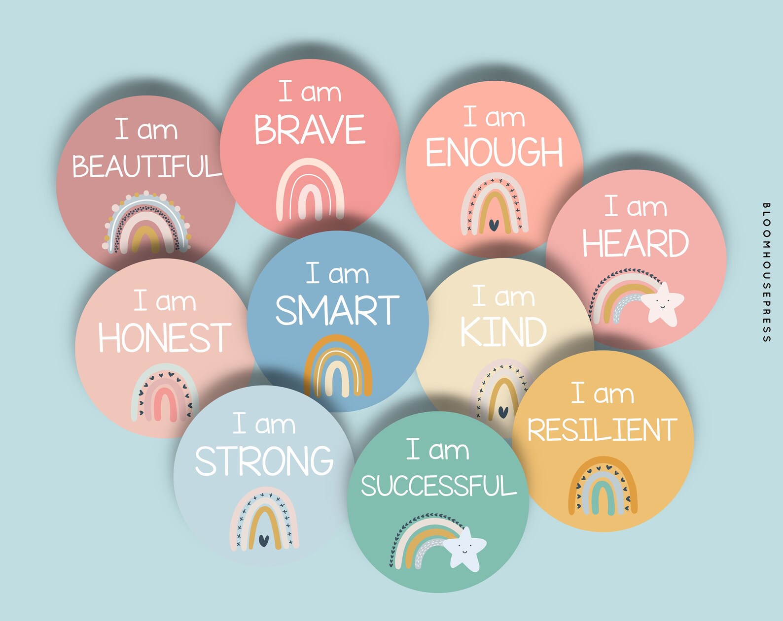 Boho Rainbow Affirmation Station: Mirror Cards, Classroom Decor ...