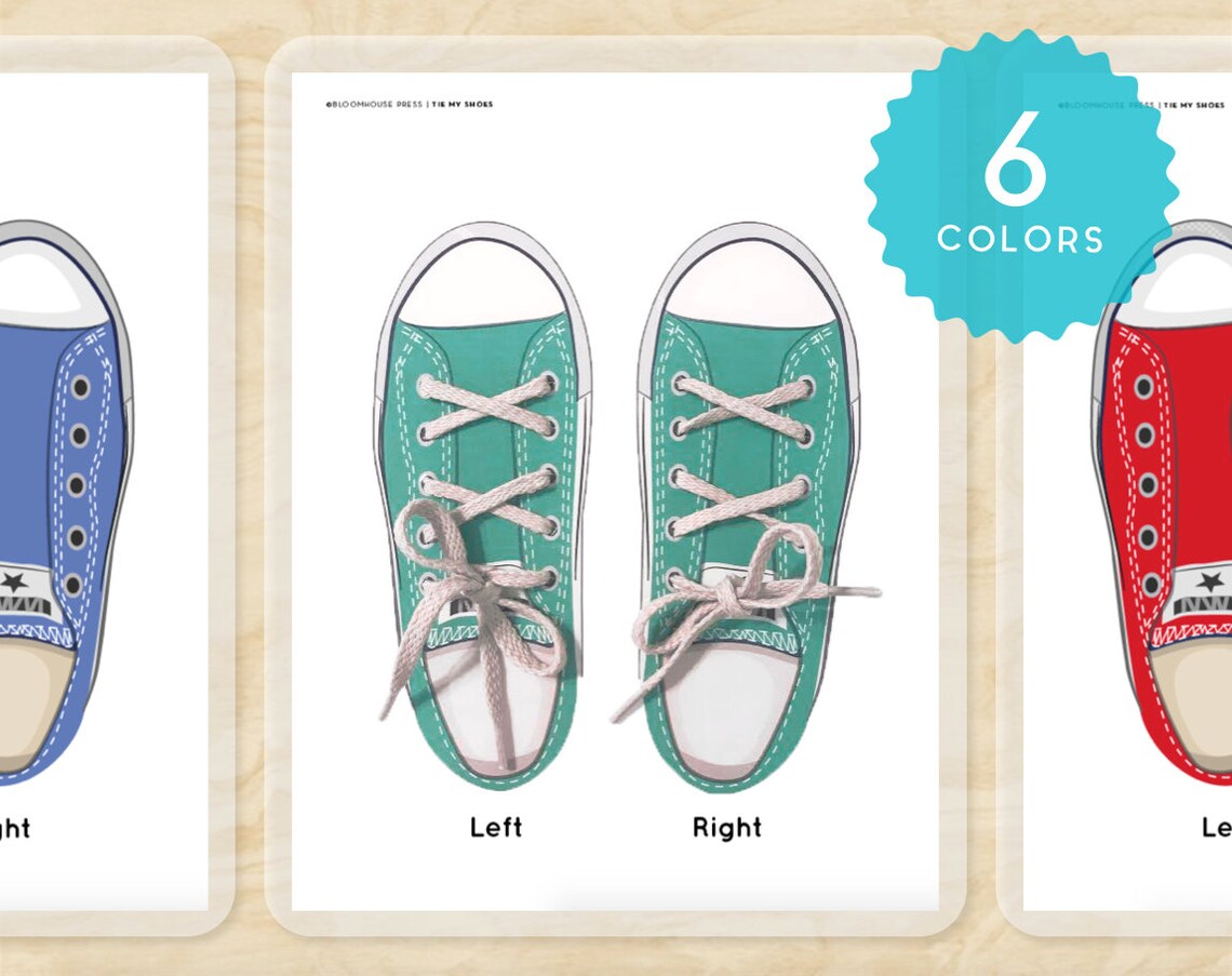 Shoe Lacing Practice Printable: Montessori Life Skills Activity (PDF ...