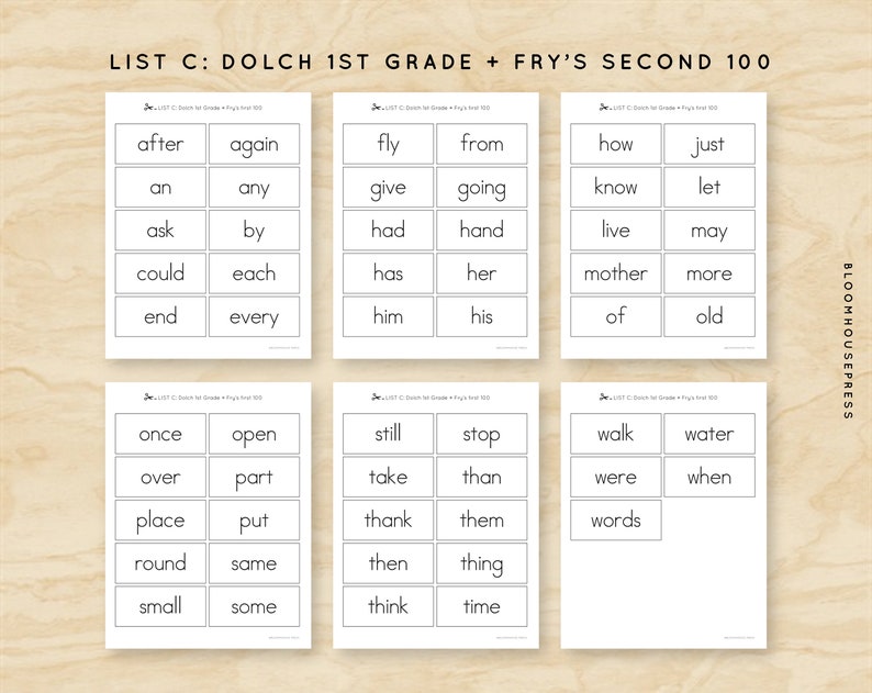MEGA Sight Words Builder Practice Spelling Game Dolch and - Etsy