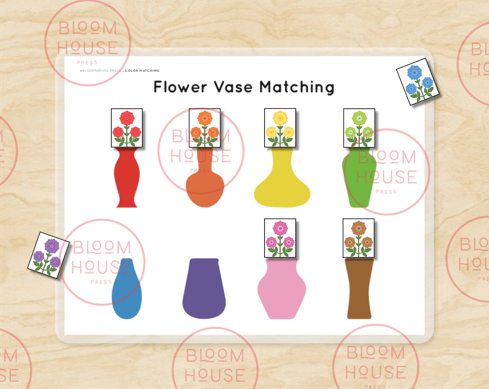 Toddler Color Matching Worksheets Flashcards Learning Binder | Etsy