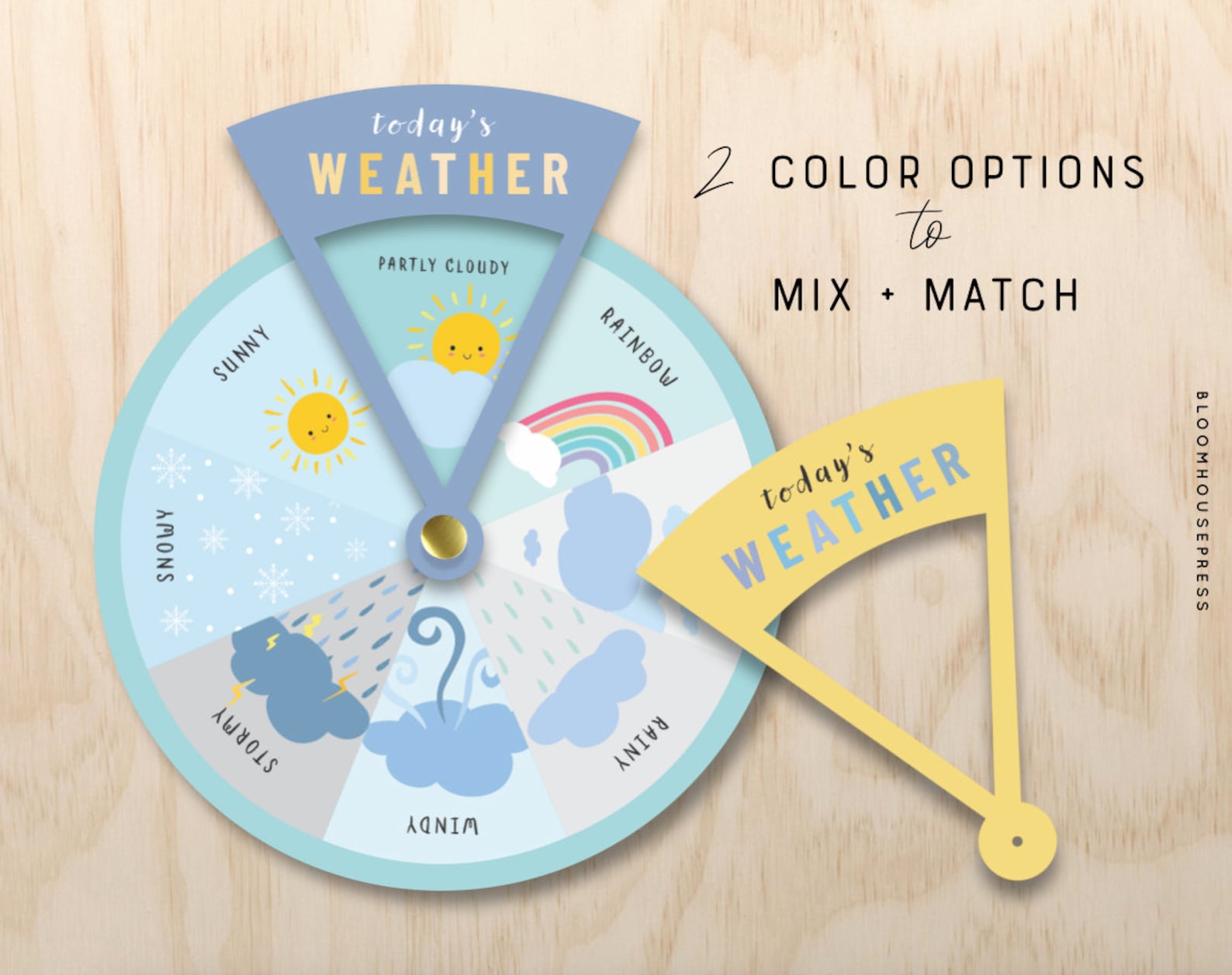 Weather Wheel Daily Today's Circle Time Game Printable - Etsy