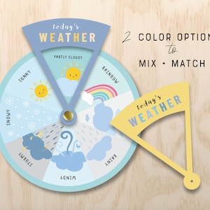 Weather Wheel Daily Today's Circle Time Game Printable Digital Download ...