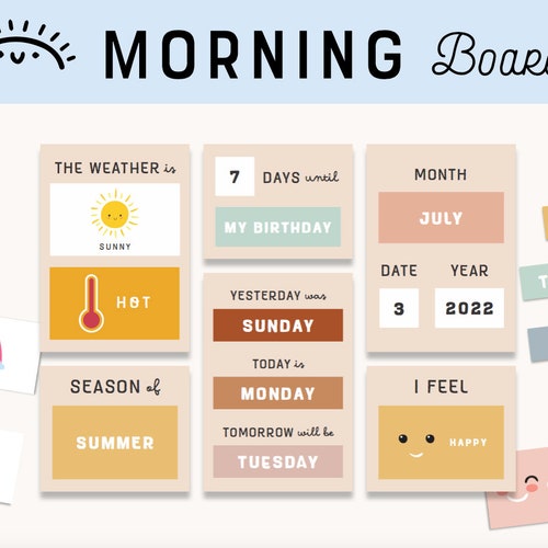 Circle-time English Morning Kids Calendar Circle Time - Etsy