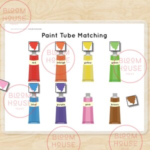 Toddler Color Matching Worksheets Flashcards Learning Binder Busy Book ...