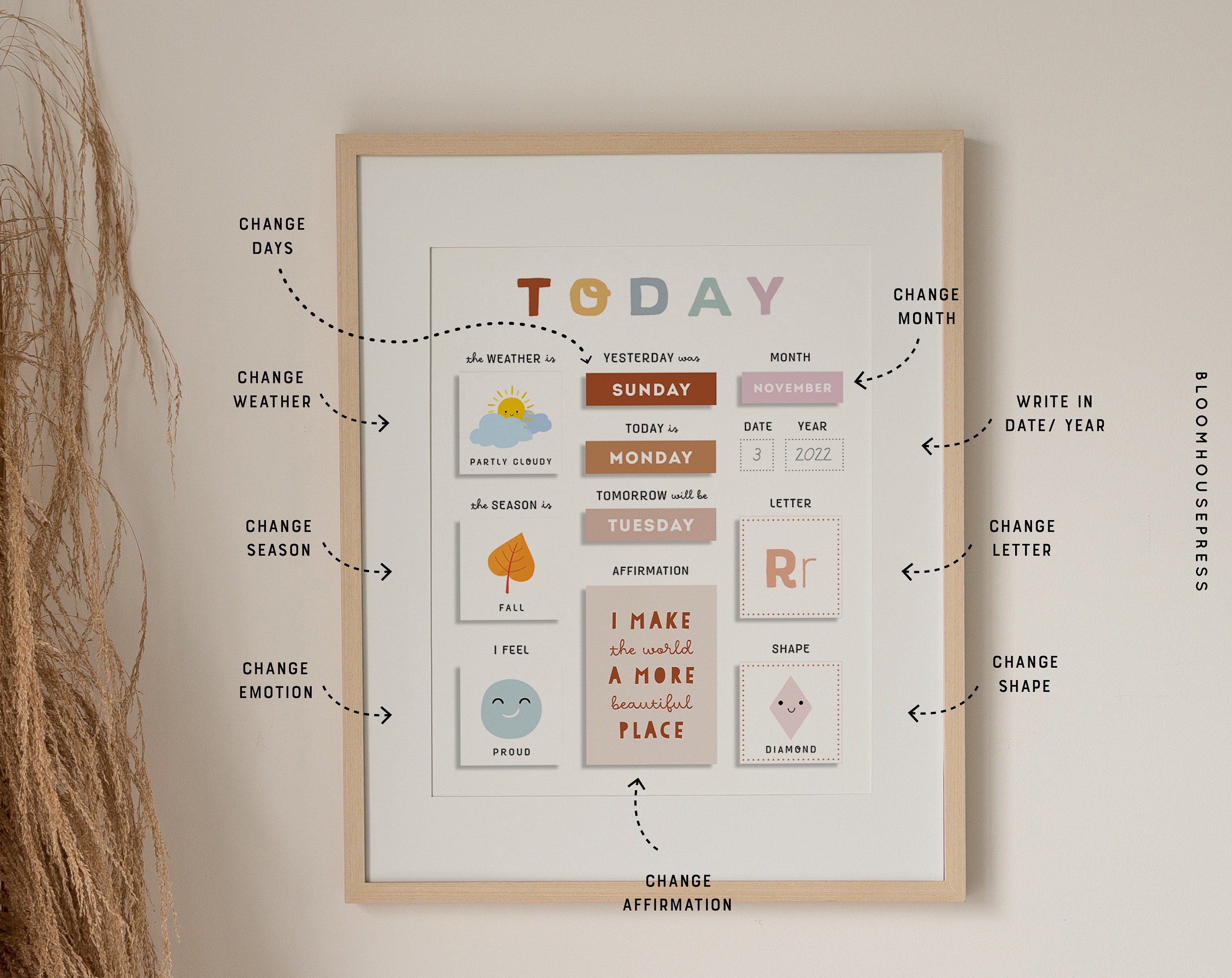 Daily Morning Board Circle Time Calendar Weather Seasons - Etsy Australia