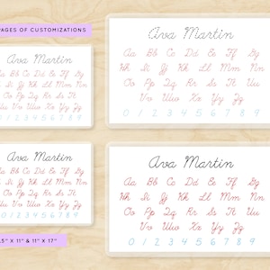 Cursive Name Writing Customized Personalized Tracing Alphabet Numbers ...
