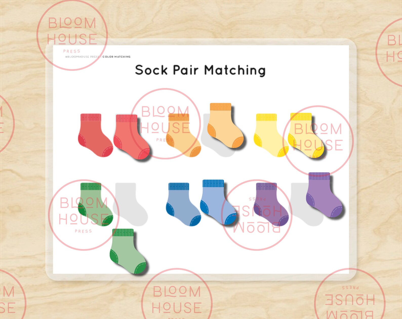 Toddler Color Matching Worksheets Flashcards Learning Binder | Etsy