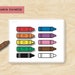 Crayons Color Matching 5 Languages: English, Spanish, French, Mandarin ...