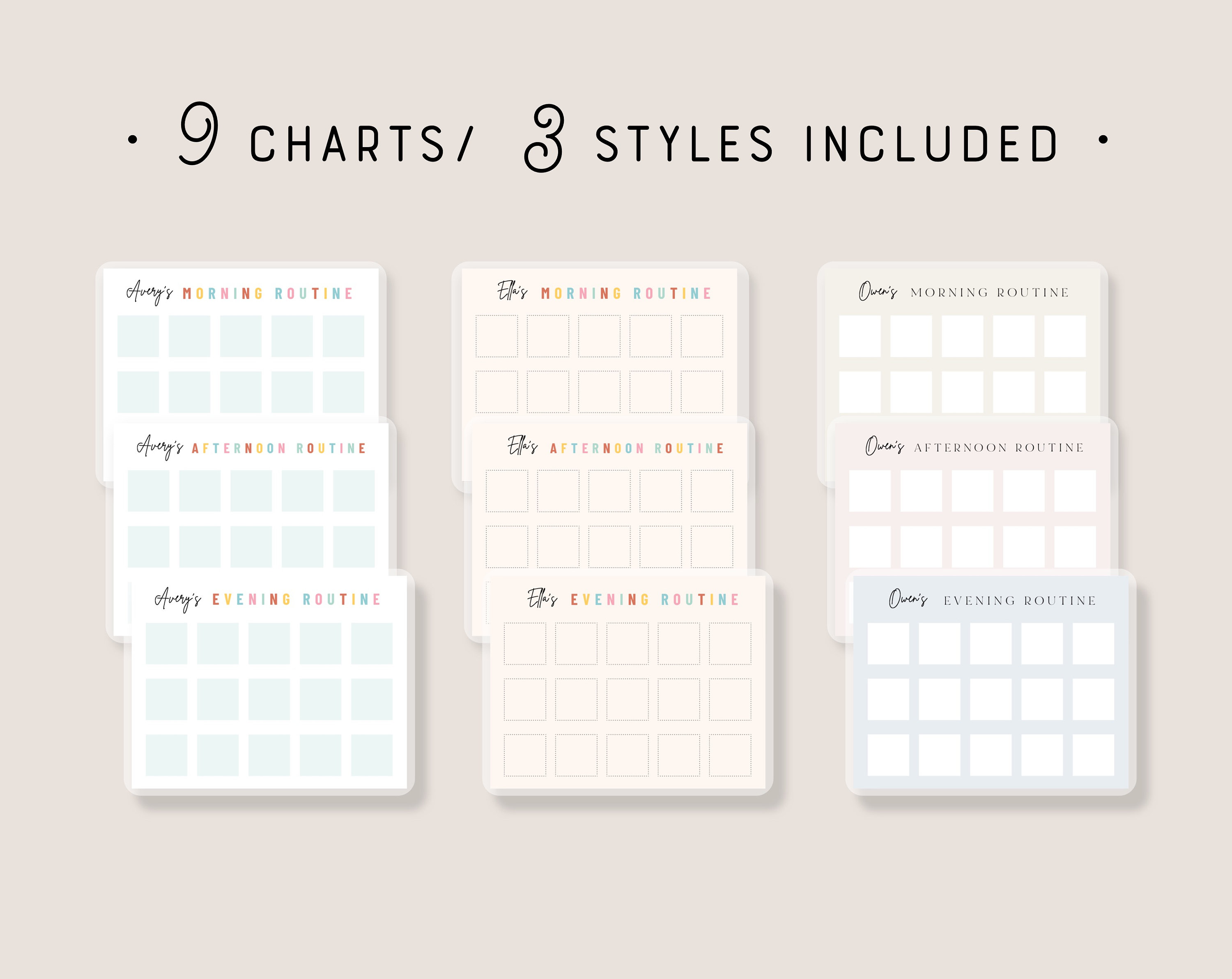 Daily Visual Routine Chart with Cards Morning Afternoon | Etsy