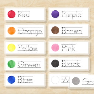 Color Mixing Chart, Color Name Tracing Flashcards & Color Mixing Play ...
