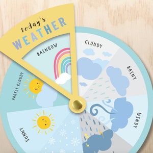 Weather Wheel Daily Today's Circle Time Game Printable Digital Download ...