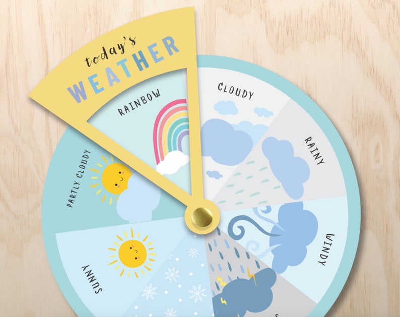 Weather Wheel Printable: Montessori Learning Game (digital Download) - Etsy