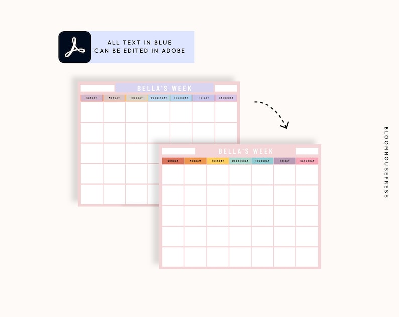 Editable Weekly Visual Routine Chart With Cards Schedule for - Etsy UK