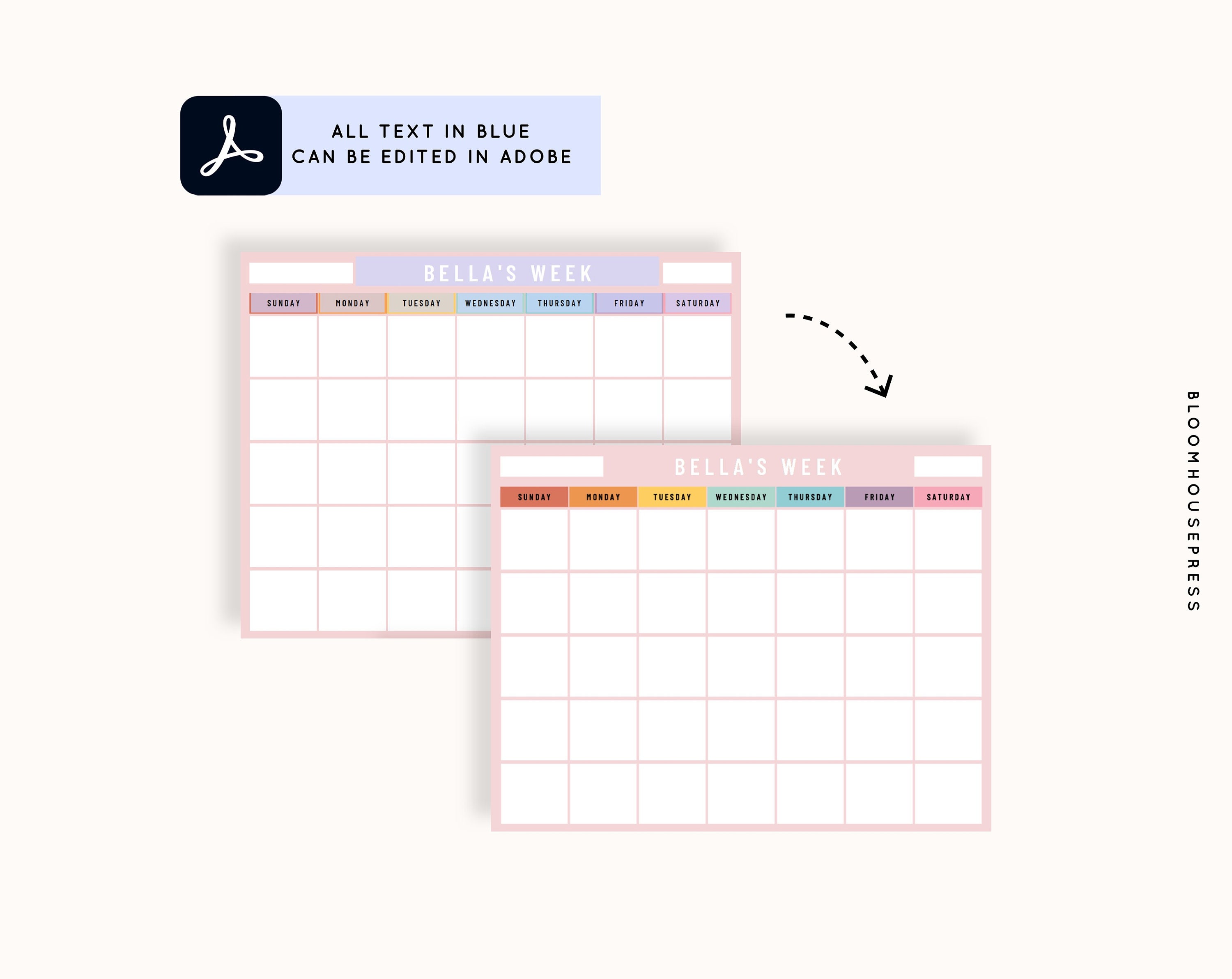Editable Weekly Visual Routine Chart With Cards Schedule for - Etsy UK