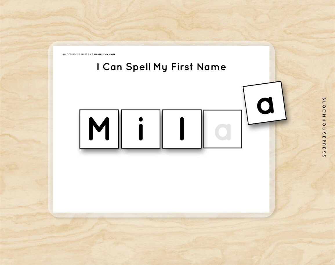 Personalized Name Matching I Can Spell My Name Puzzle First & | Etsy